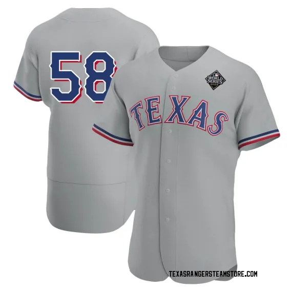 Texas Rangers Alex Speas Official Gray Authentic Men's Road 2023 World ...