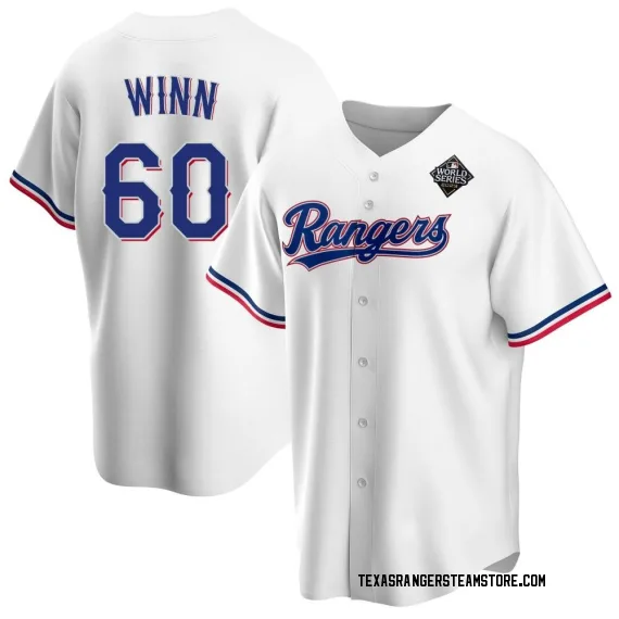 Texas Rangers Cole Winn White Replica Youth Home 2023 World Series ...