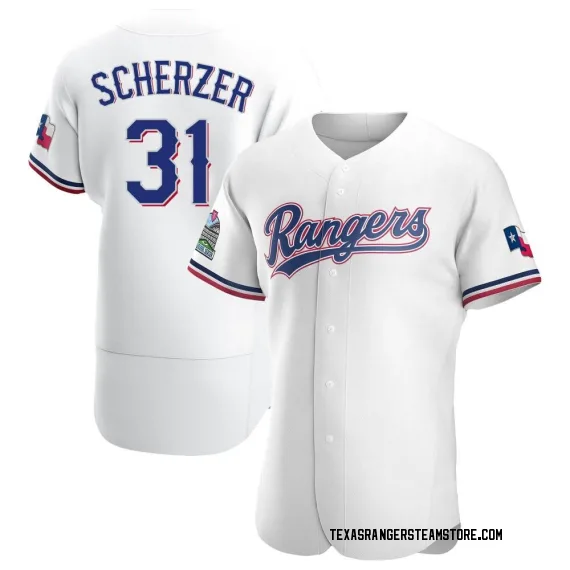 Texas Rangers Max Scherzer White Authentic Men's Home Player Jersey S,M ...