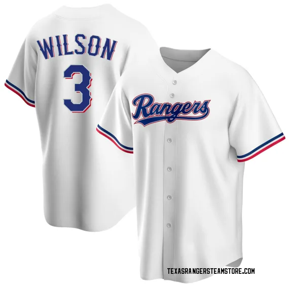 Texas Rangers Russell Wilson White Replica Youth Home Player Jersey S,M ...